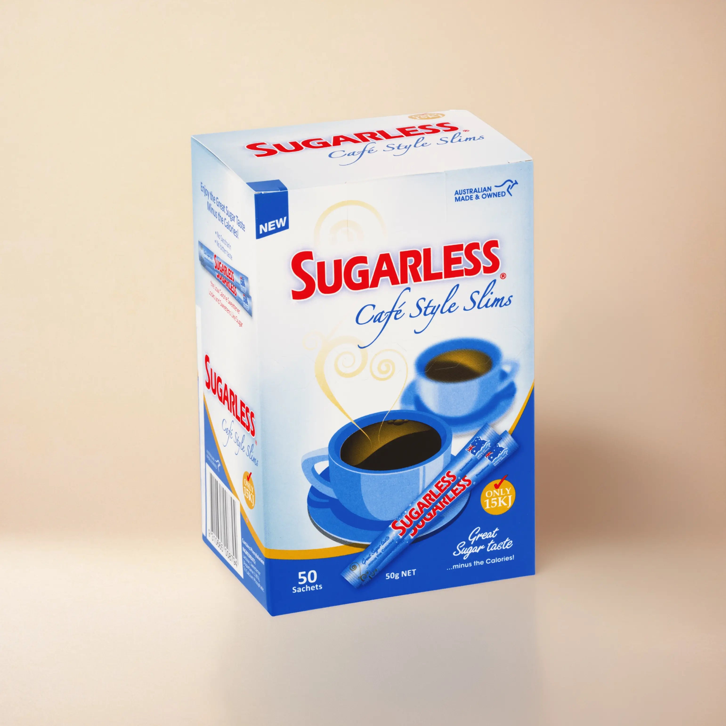 Sugar Free Low-Calorie Sweetener 50 Cafe Sticks – Sugarless Australia